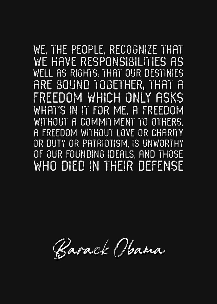 'Barack Obama Quote 5' Poster by Quoteey | Displate