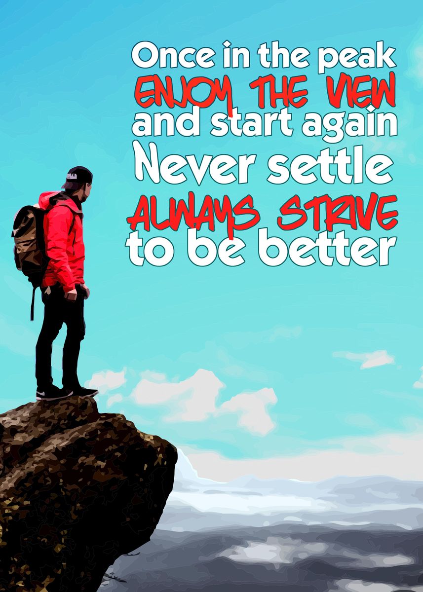 'Never Settle' Poster, picture, metal print, paint by Design Delivery ...