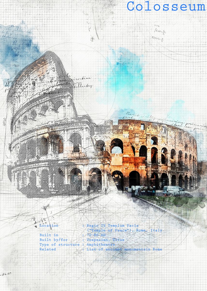 'Colosseum' Poster by Sherlock Wijaya | Displate
