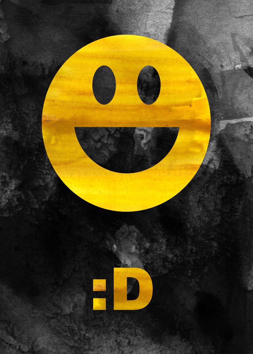 'Grin' Poster, picture, metal print, paint by Mr Maker | Displate
