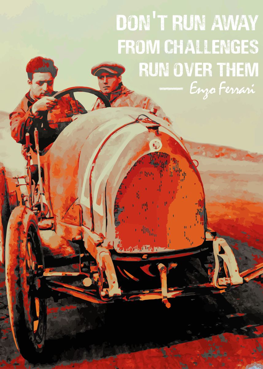 'Run Over Challenges' Poster, picture, metal print, paint by Design ...