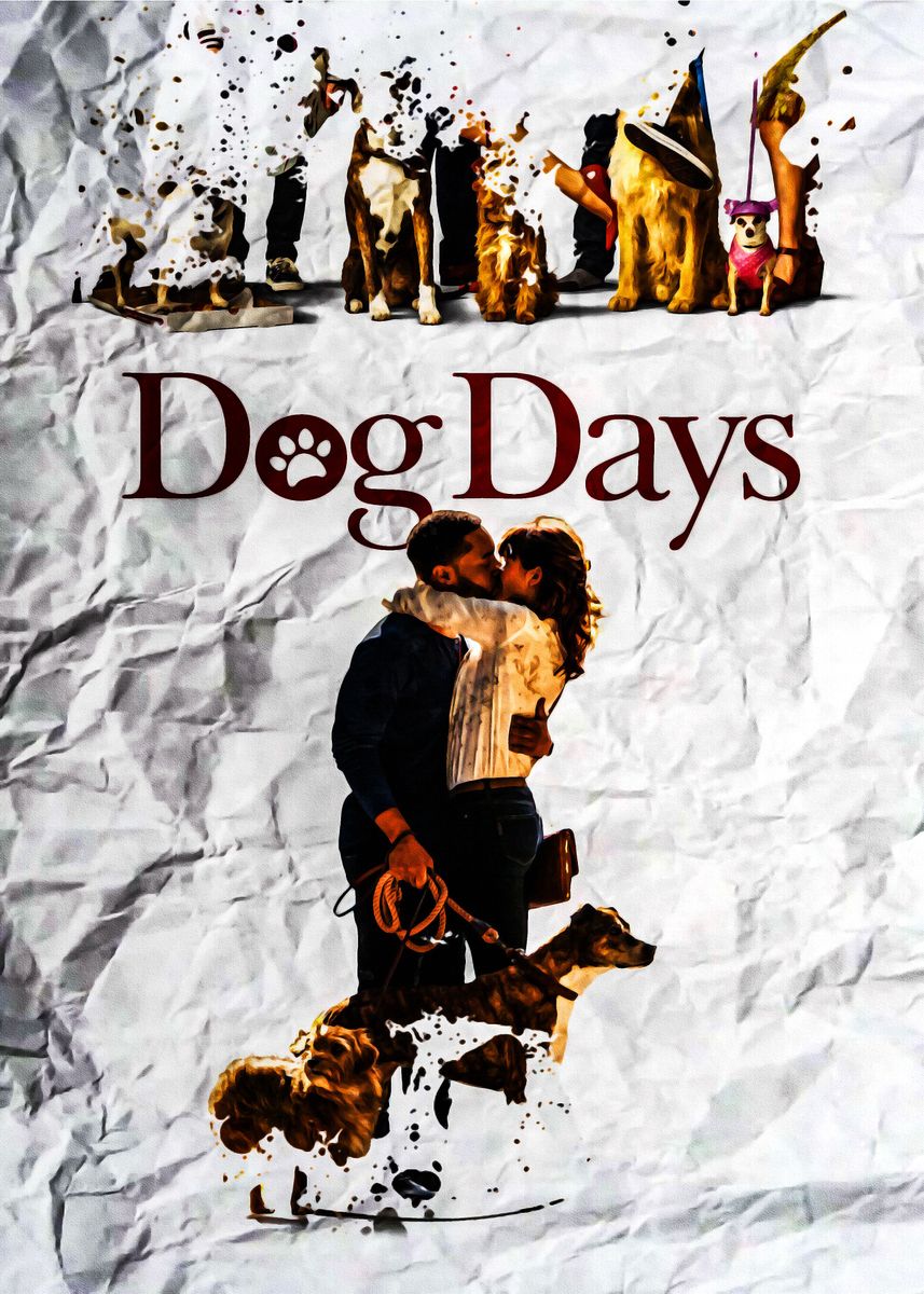 'Dog Days' Poster, picture, metal print, paint by Kaye Luca | Displate