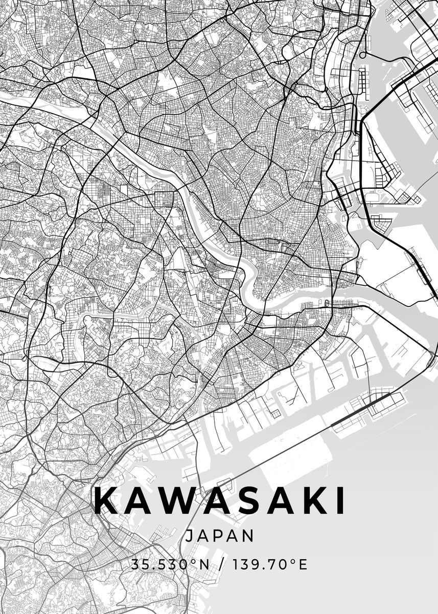 'Kawasaki Japan' Poster, picture, metal print, paint by Conceptual ...