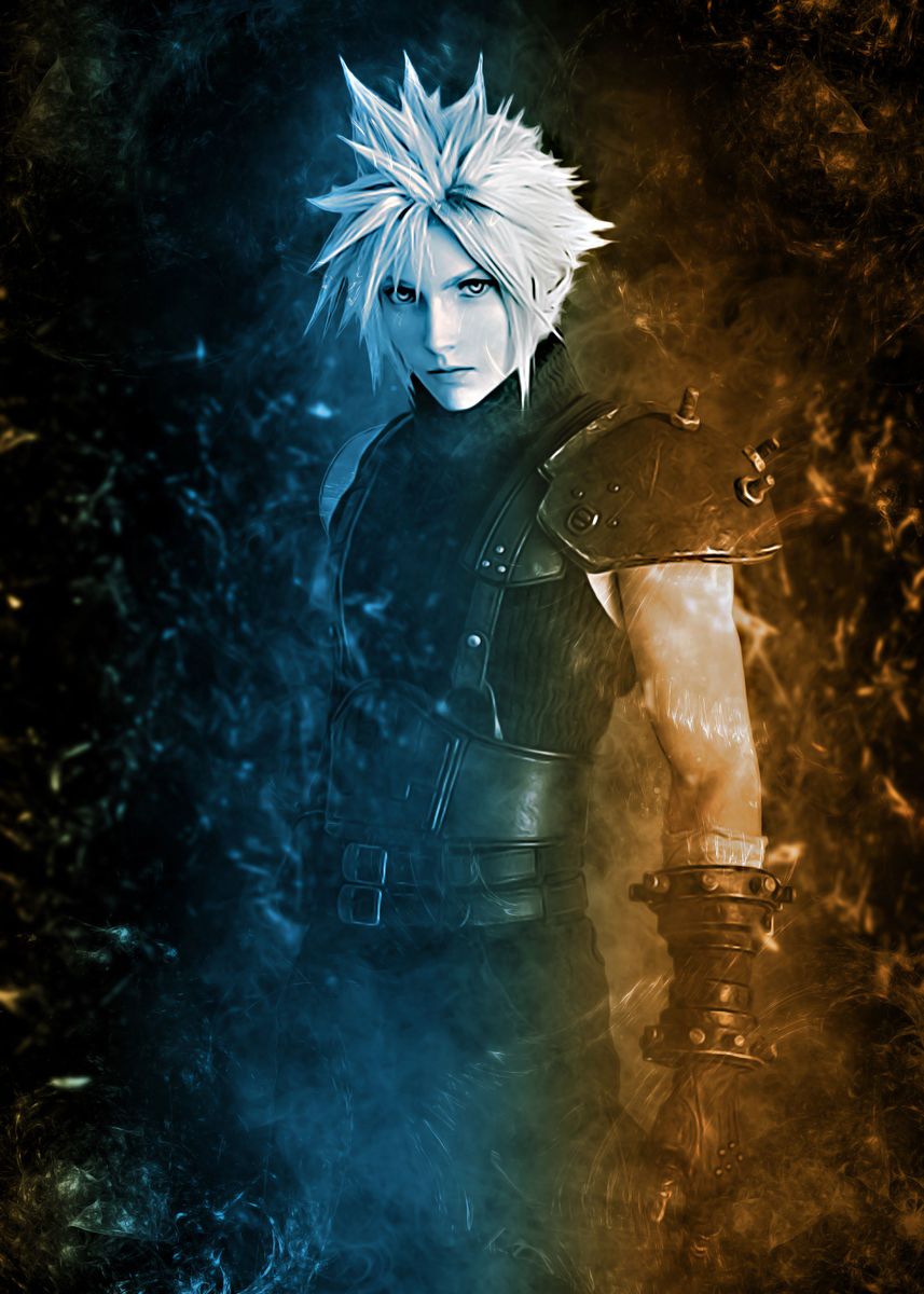 'Cloud Strife' Poster, picture, metal print, paint by Mr Penguin | Displate