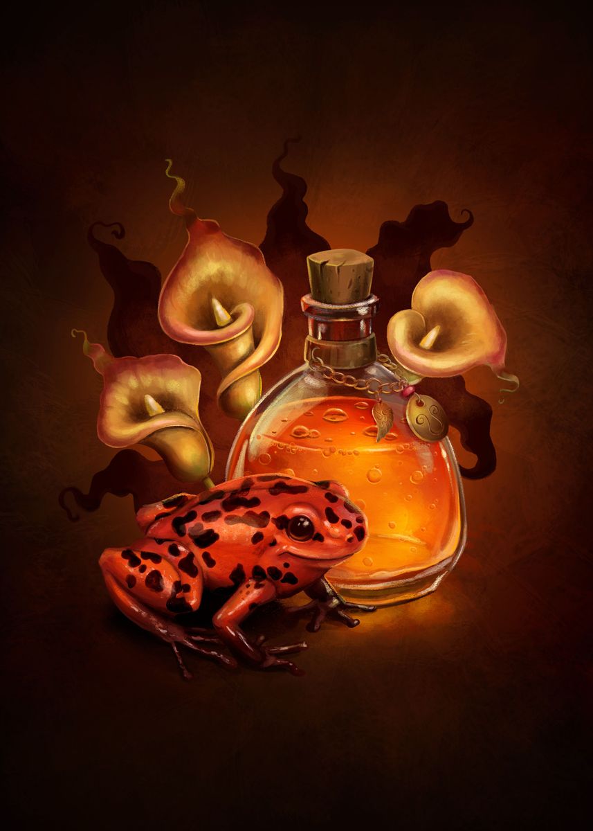 'Poison' Poster, picture, metal print, paint by Solana Rey | Displate