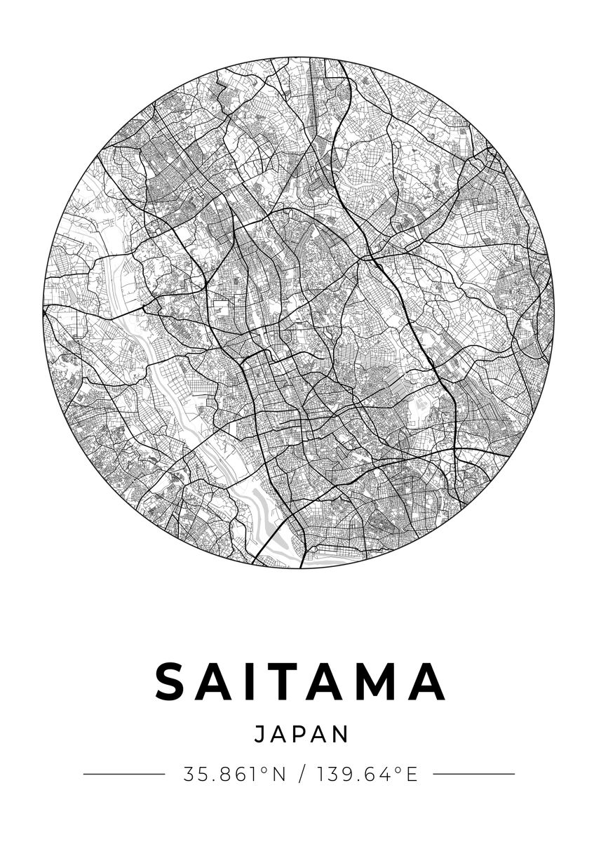 'Saitama Japan' Poster, picture, metal print, paint by Conceptual ...