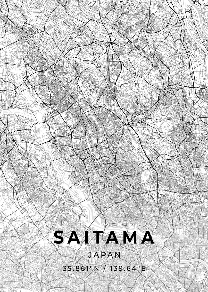 'Saitama Japan' Poster, picture, metal print, paint by Conceptual ...