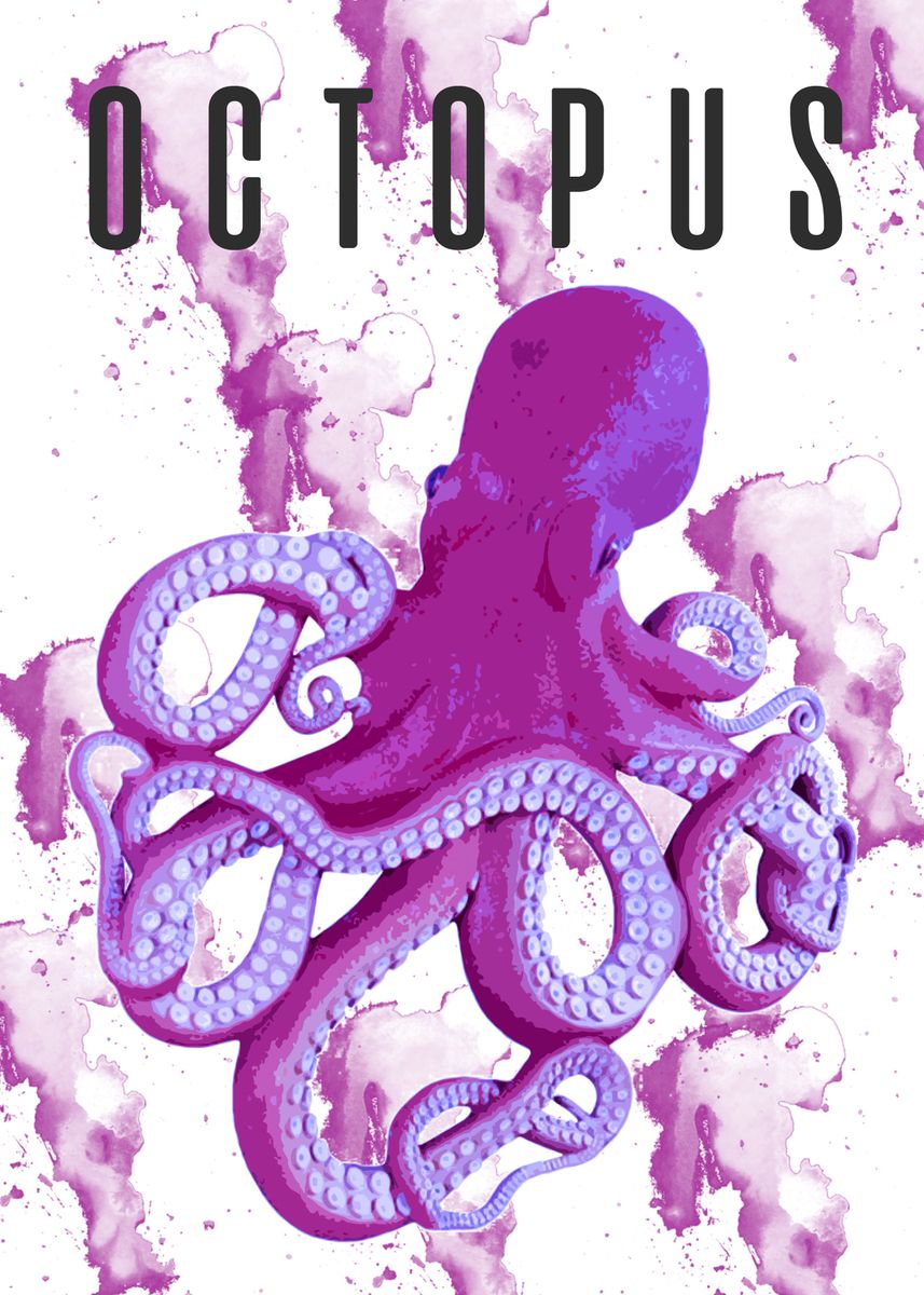 'octopus 2' Poster, picture, metal print, paint by Muhammad Anas | Displate