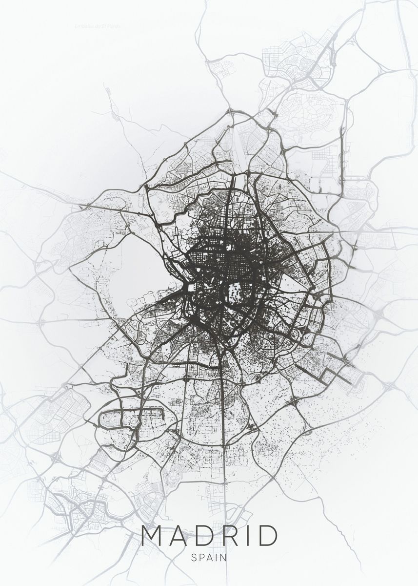 'madrid spain' Poster, picture, metal print, paint by SplashDesign ...