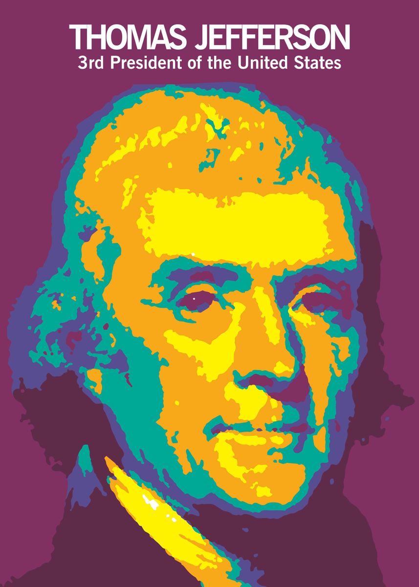 'Thomas Jefferson' Poster, picture, metal print, paint by taurungka ...