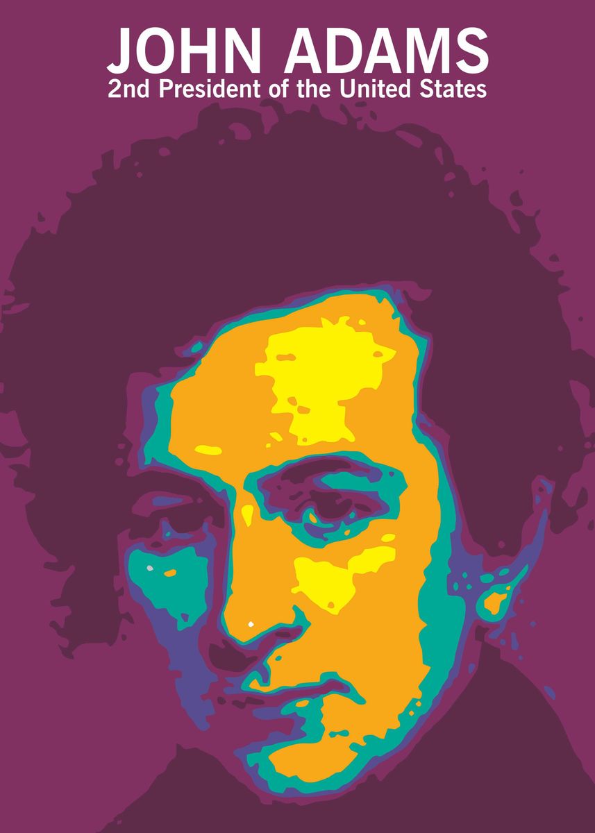 'John Adams ' Poster, picture, metal print, paint by taurungka Graphic ...