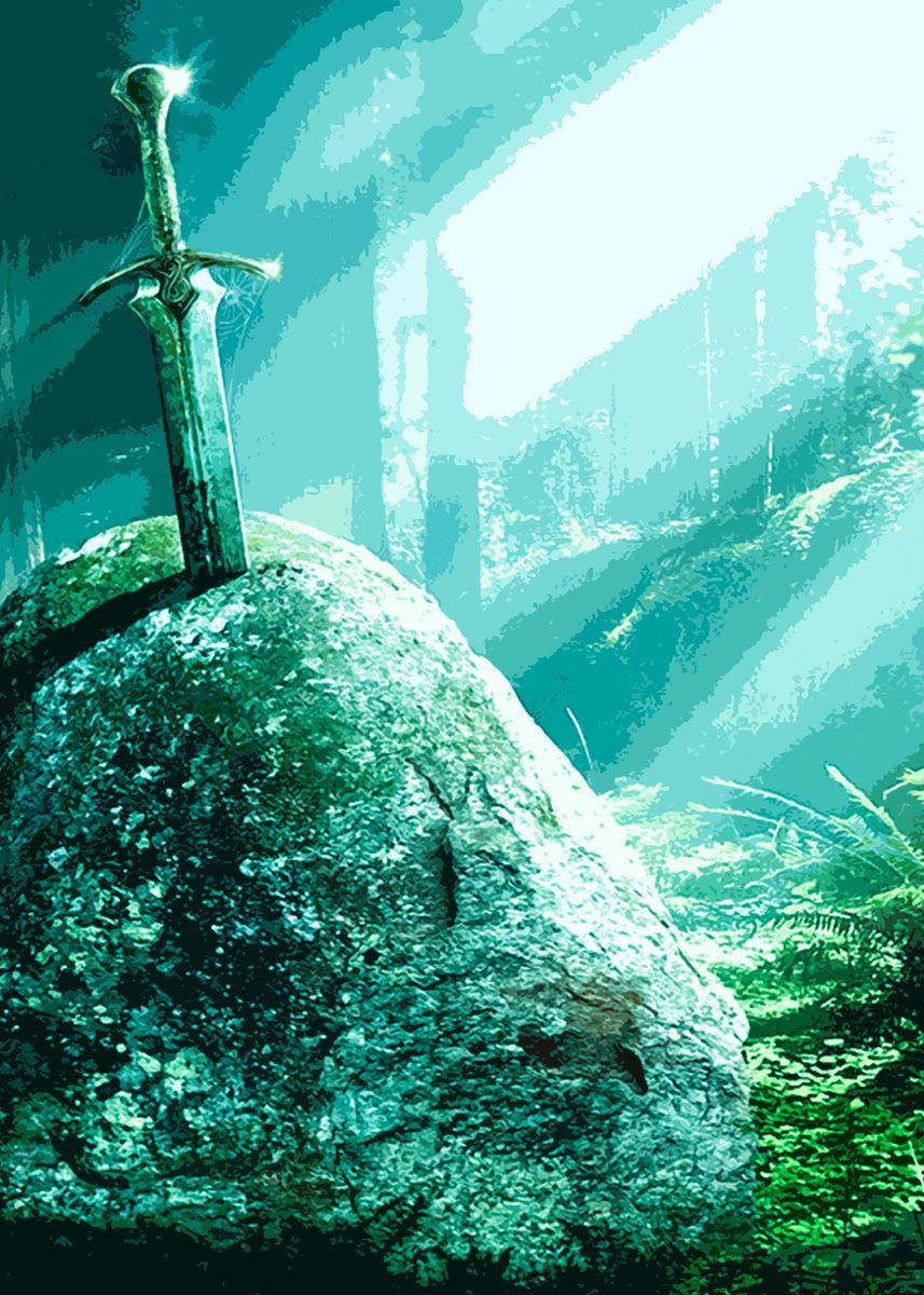 'SWORD 2' Poster, picture, metal print, paint by Muhammad Anas | Displate