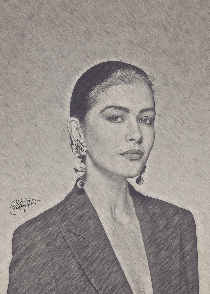 'Catherine Zeta Jones' Poster, picture, metal print, paint by John ...