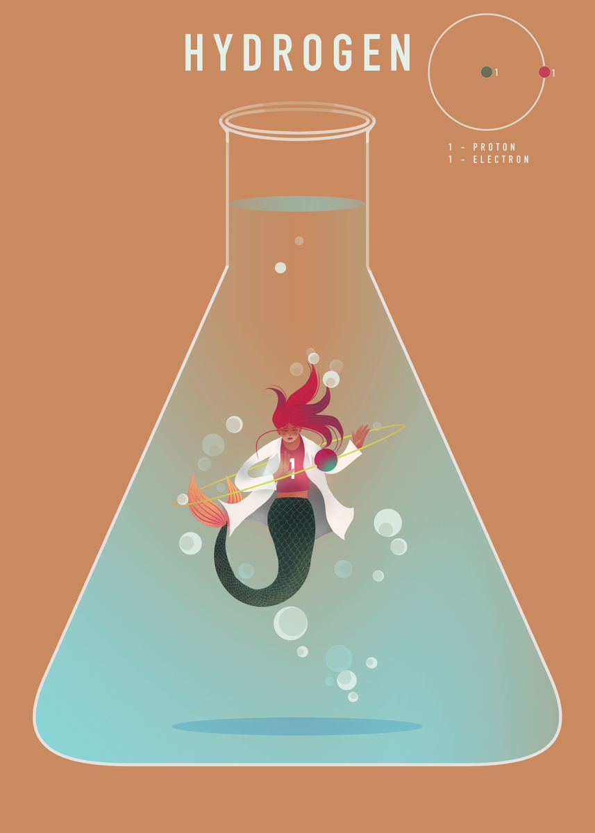 'Hydrogen' Poster, picture, metal print, paint by Fernando Nagayo ...