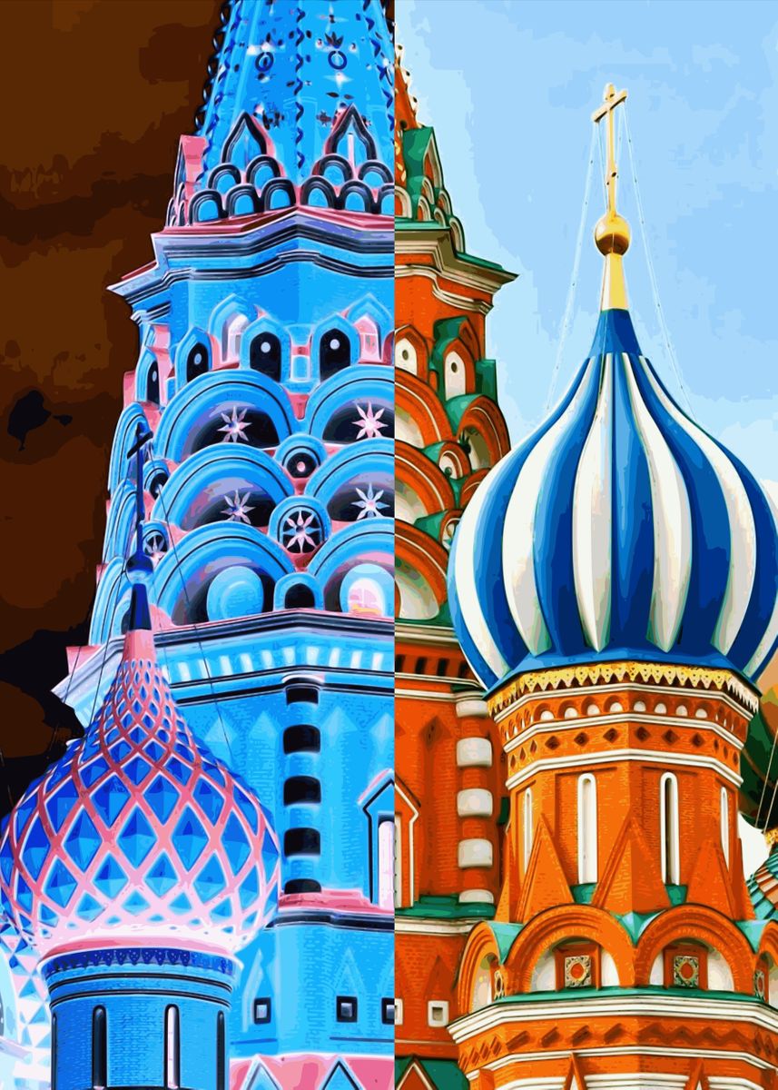 'Saint Basils Cathedral' Poster, picture, metal print, paint by Josh B ...