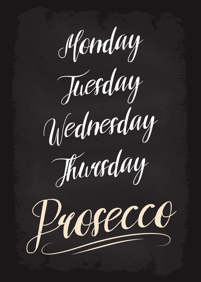 'Prosecco Time' Poster, picture, metal print, paint by dkDesign | Displate