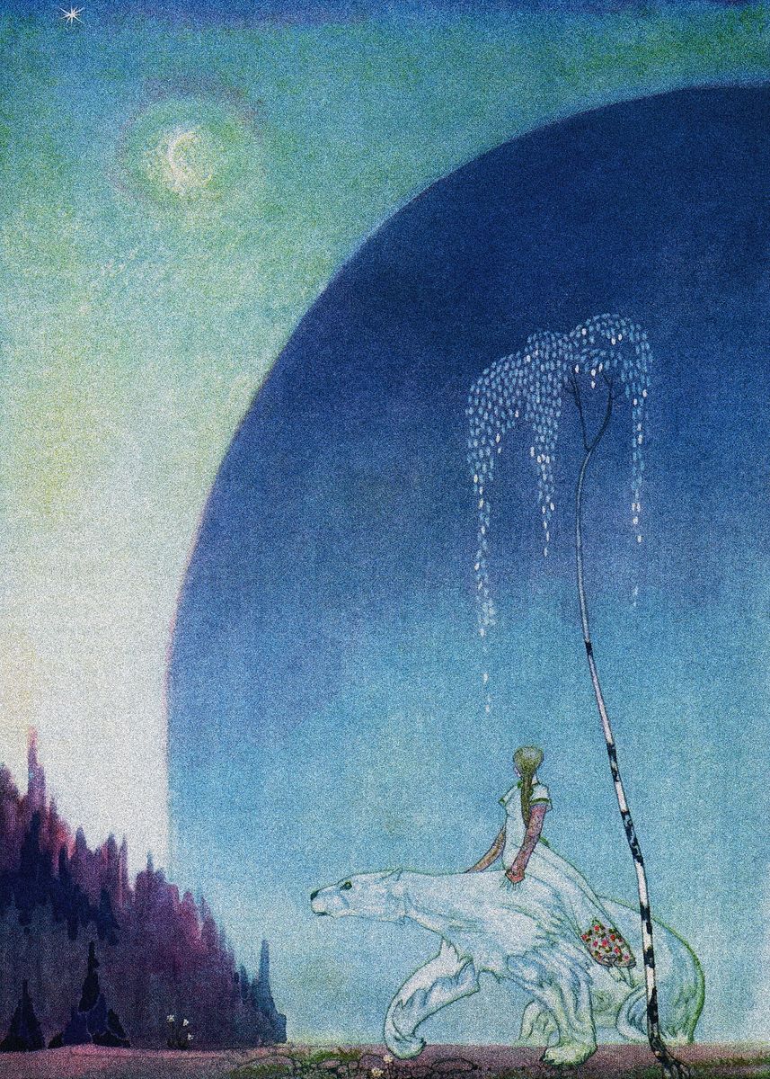 'Princess and Polar Bear ' Poster, picture, metal print, paint by ...