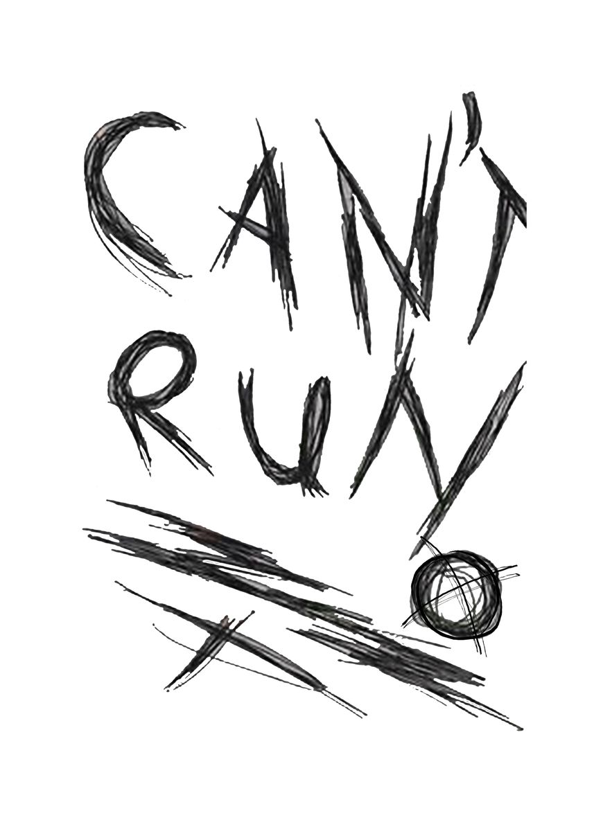 'CANT RUN Slender page' Poster, picture, metal print, paint by ...