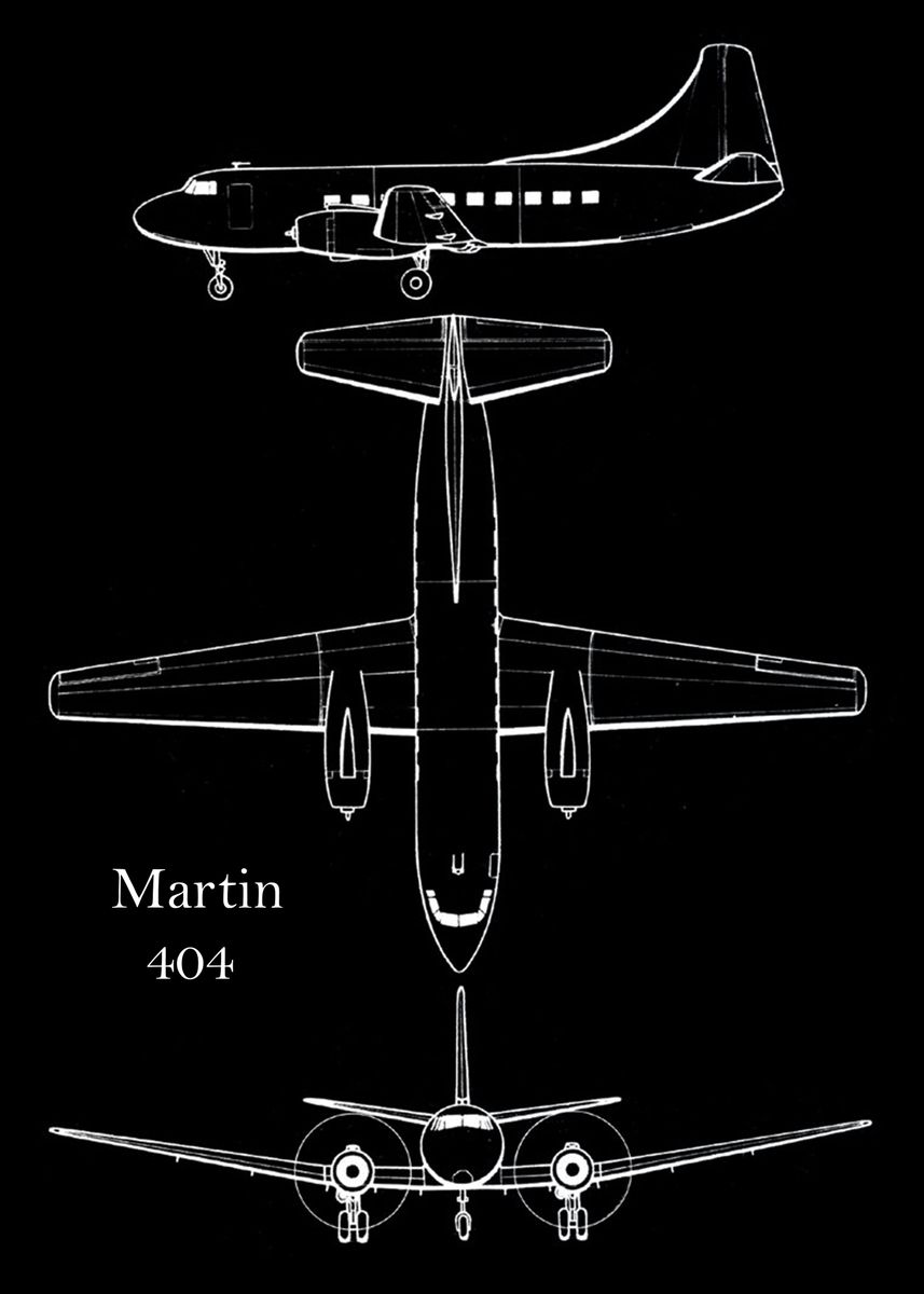 'Martin 4 0 4 Blueprint' Poster, picture, metal print, paint by B & W ...