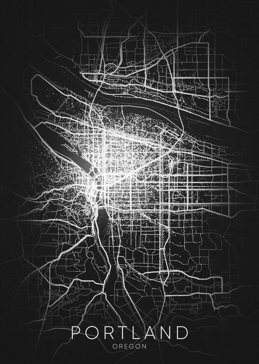 'portland oregon' Poster, picture, metal print, paint by SplashDesign ...