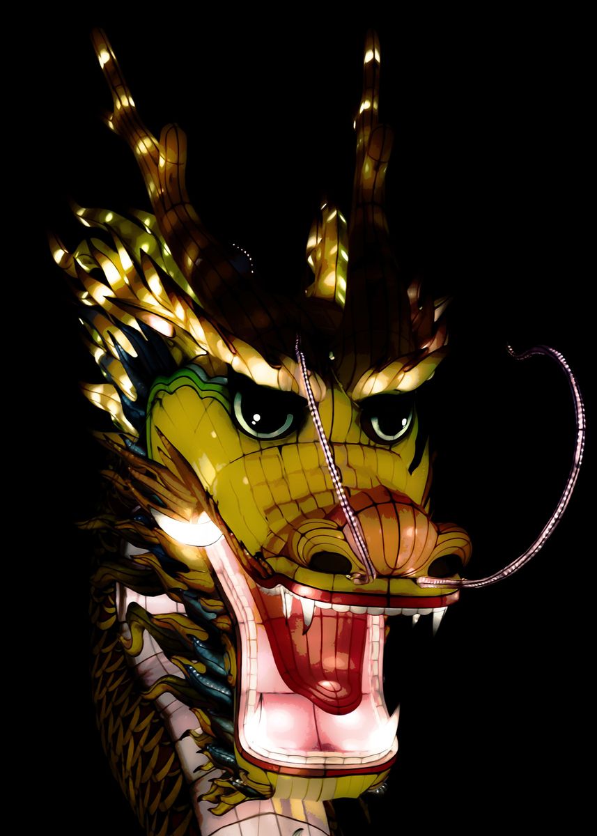 'Dragon with Lights' Poster, picture, metal print, paint by Creative ...