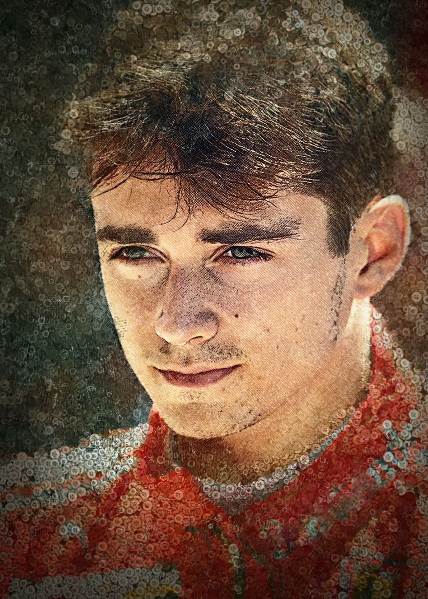 'Charles Leclerc youngster' Poster, picture, metal print, paint by ...