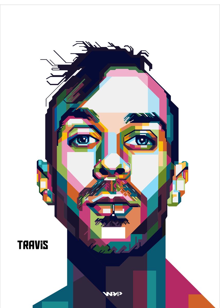 'Travis in WPAP' Poster, picture, metal print, paint by wisnu wap ...