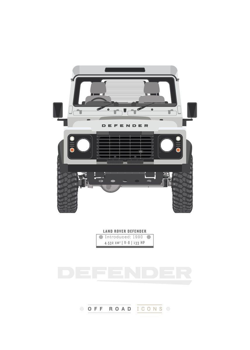 'Defender Color 2' Poster, picture, metal print, paint by Off Road ...