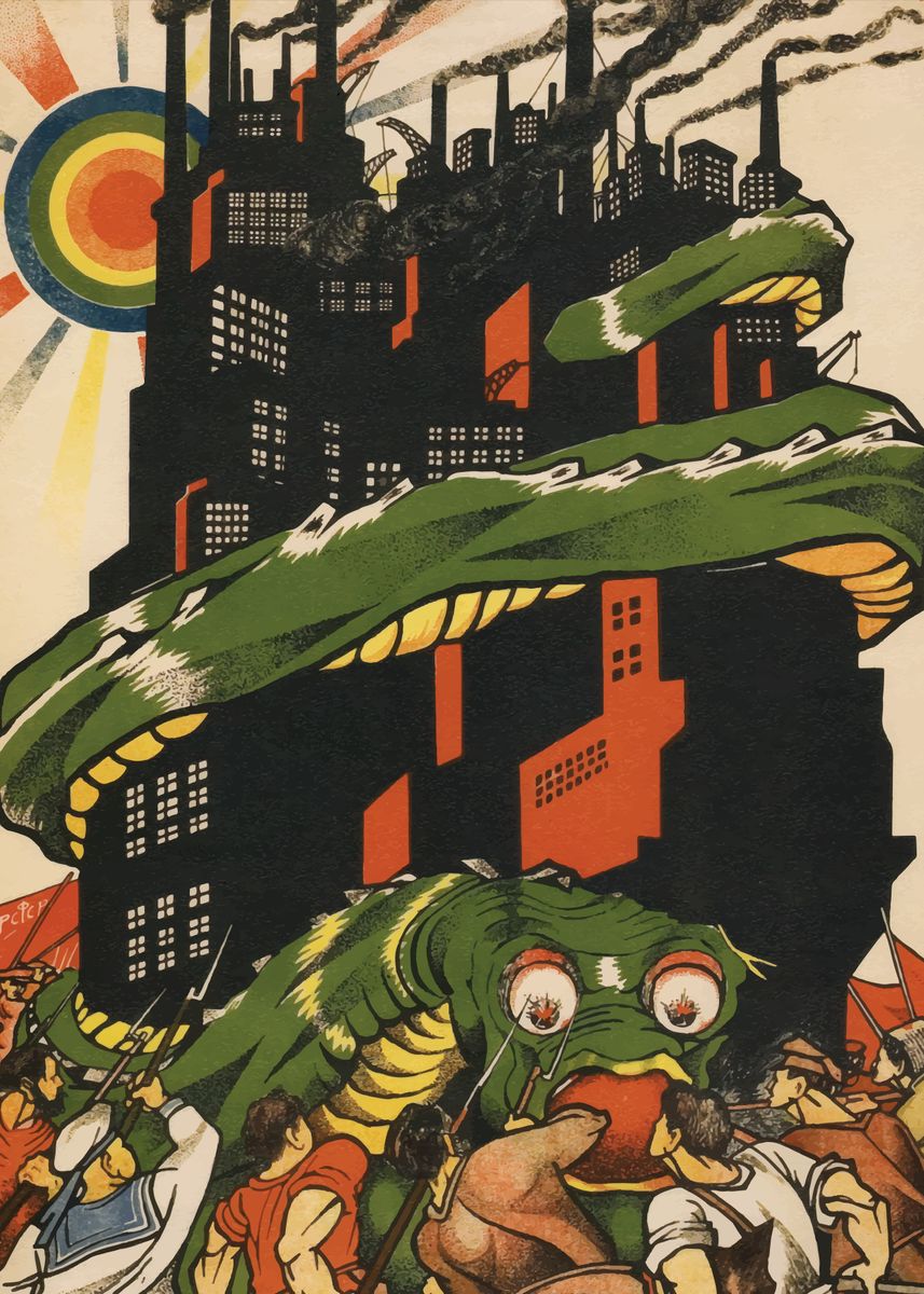 'Death To World Imperialism' Poster, picture, metal print, paint by J ...