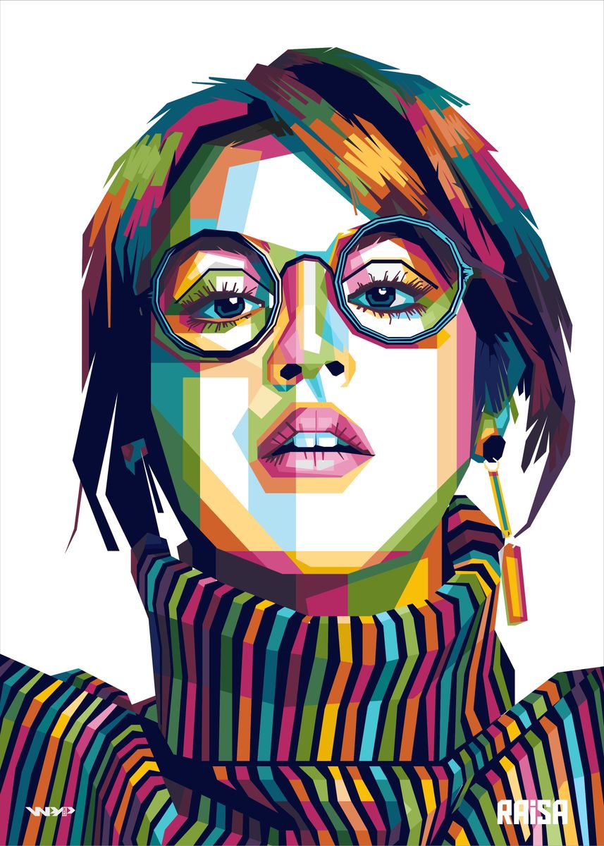'Raisa in WPAP ' Poster, picture, metal print, paint by wisnu wap ...