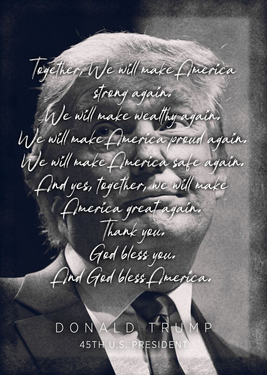 'Donald Trump Quote 4' Poster by Quoteey | Displate