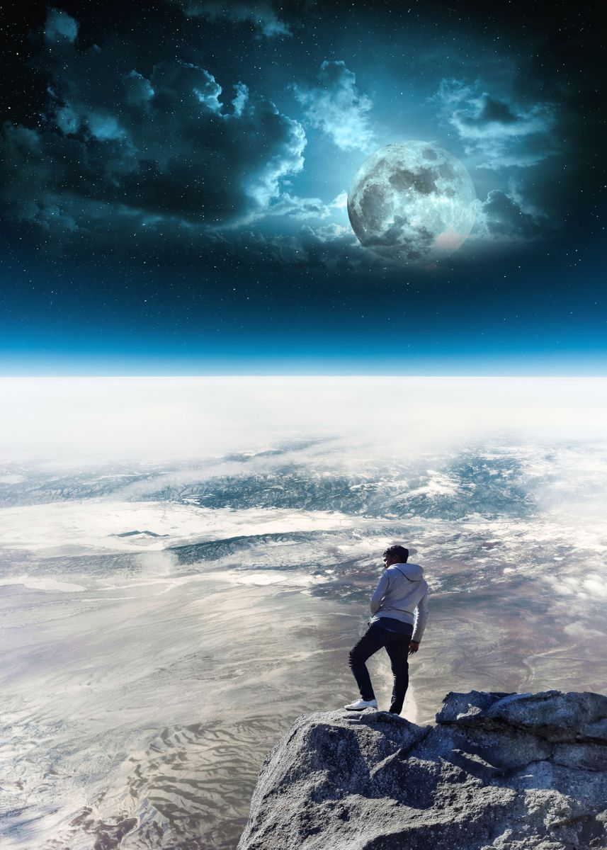 'View from the very top' Poster, picture, metal print, paint by Milos ...