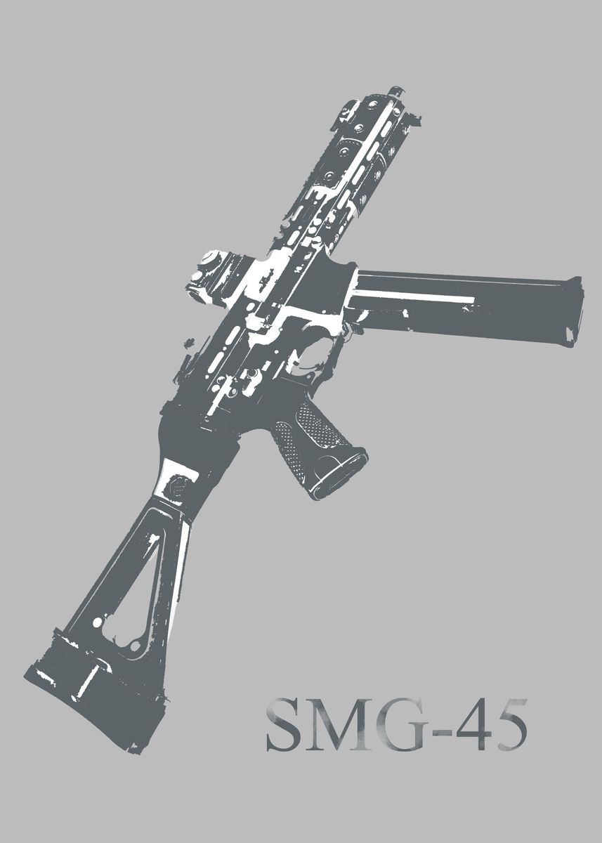 'SMG' Poster, picture, metal print, paint by Fidovka | Displate