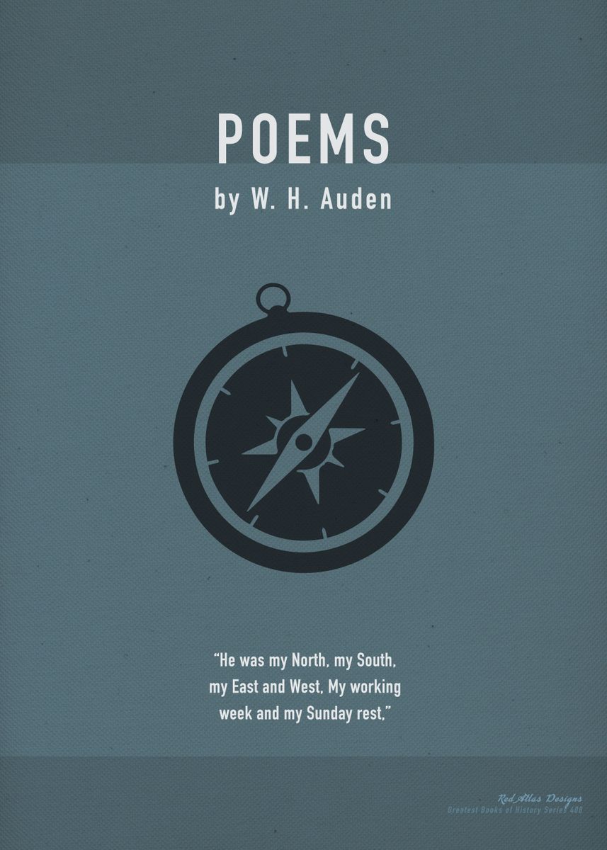 'Poems by WH Auden Book Art' Poster, picture, metal print, paint by ...