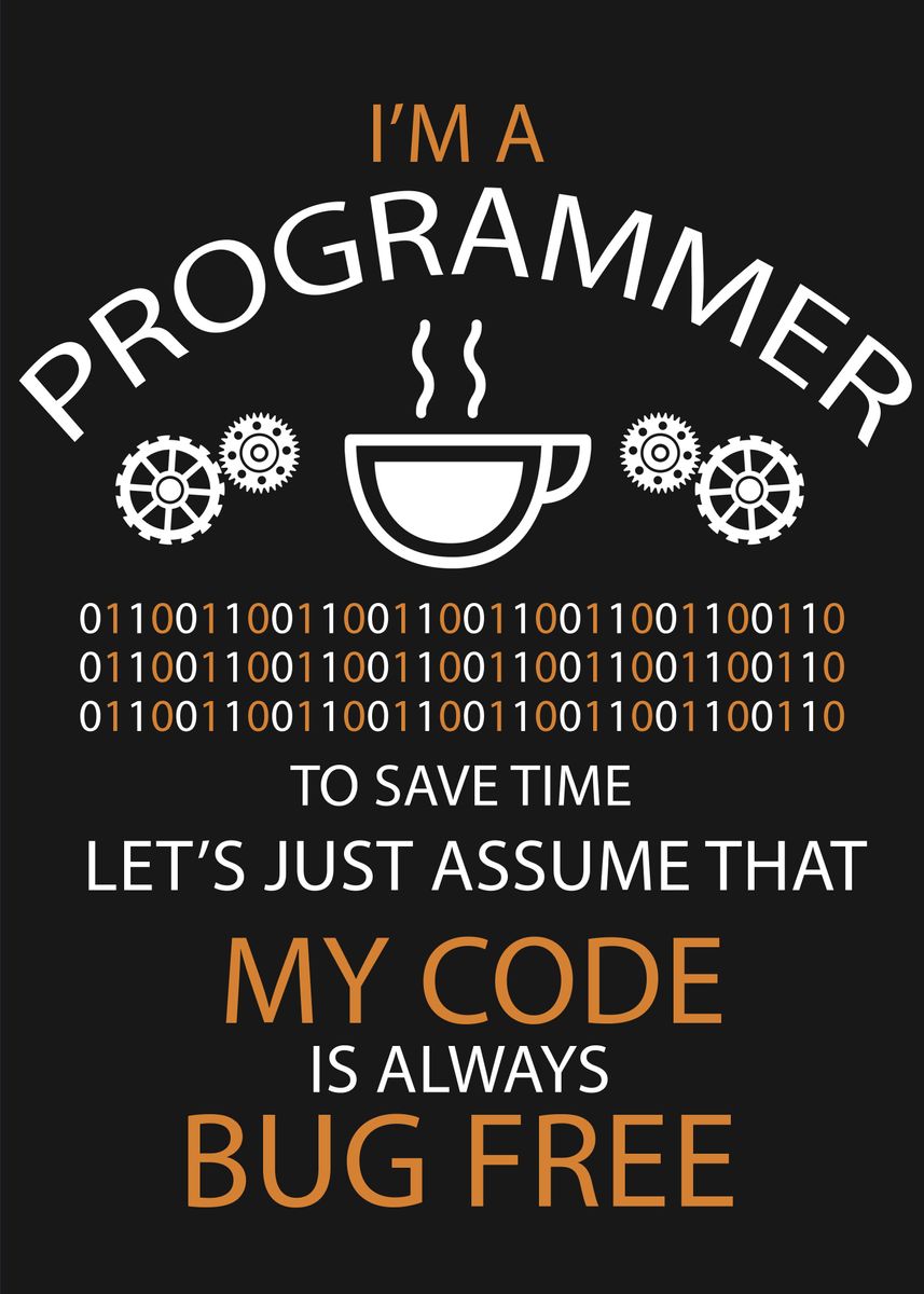 'I Am A Programmer Funny' Poster, picture, metal print, paint by ...