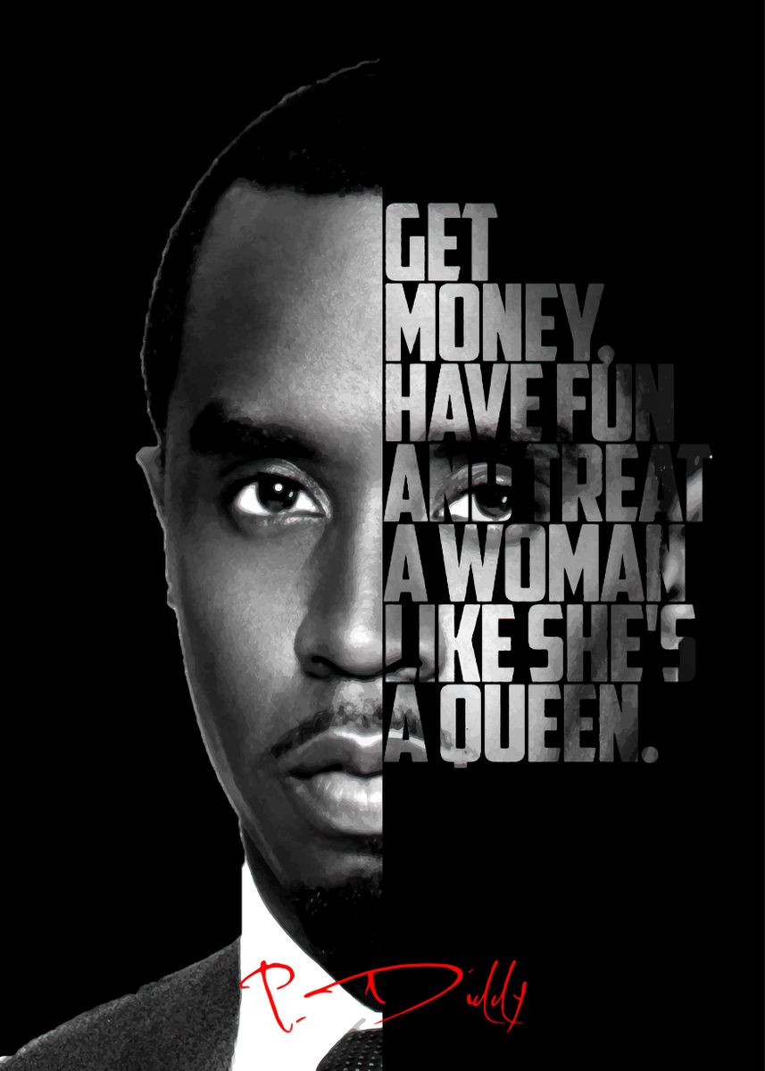 'P Diddy' Poster, picture, metal print, paint by BnWDesigner | Displate