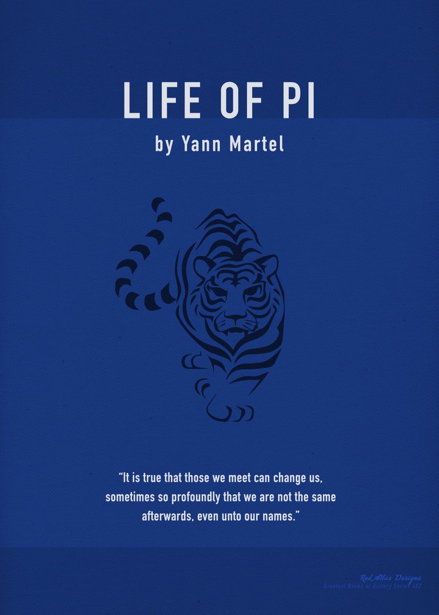 'Life of Pi by Yann Martel ' Poster, picture, metal print, paint by ...