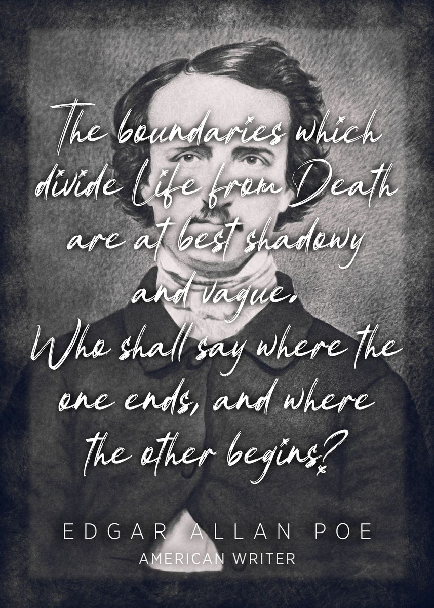 'Edgar Allan Poe Quote 9' Poster, picture, metal print, paint by ...