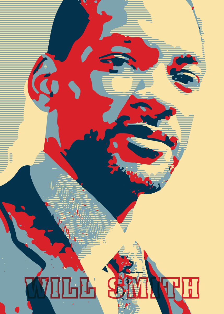 'Will Smith' Poster, picture, metal print, paint by Yanz Studio | Displate