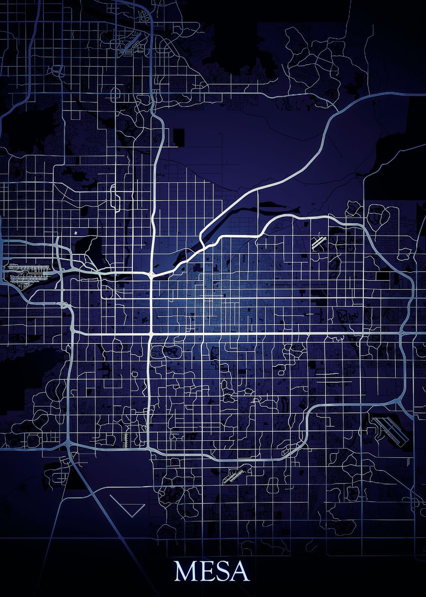 'Mesa Map' Poster by Artcom Atudio | Displate