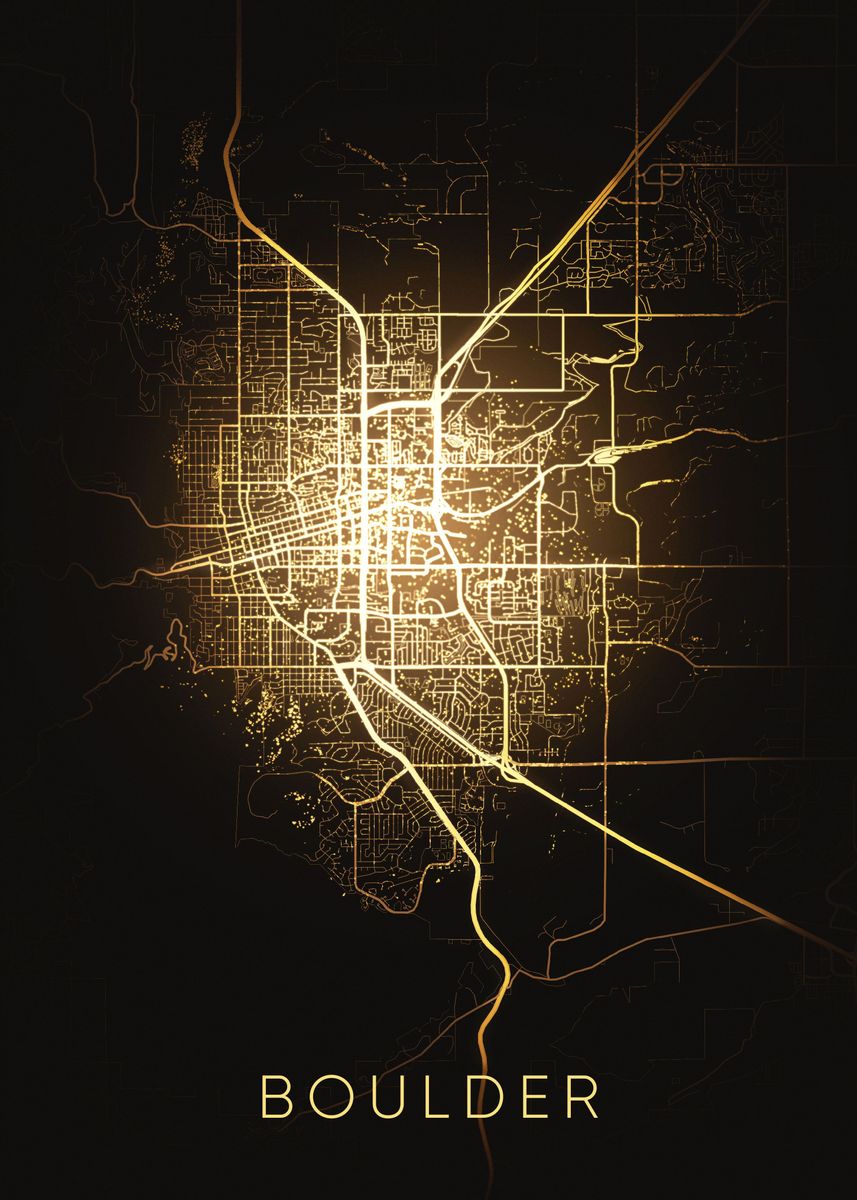 'boulder Colorado' Poster, picture, metal print, paint by SplashDesign ...