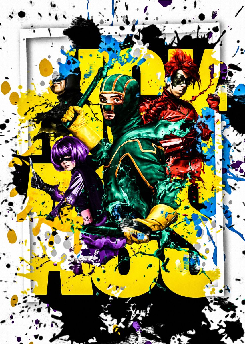 'Kickass' Poster, picture, metal print, paint by Kaye Luca | Displate