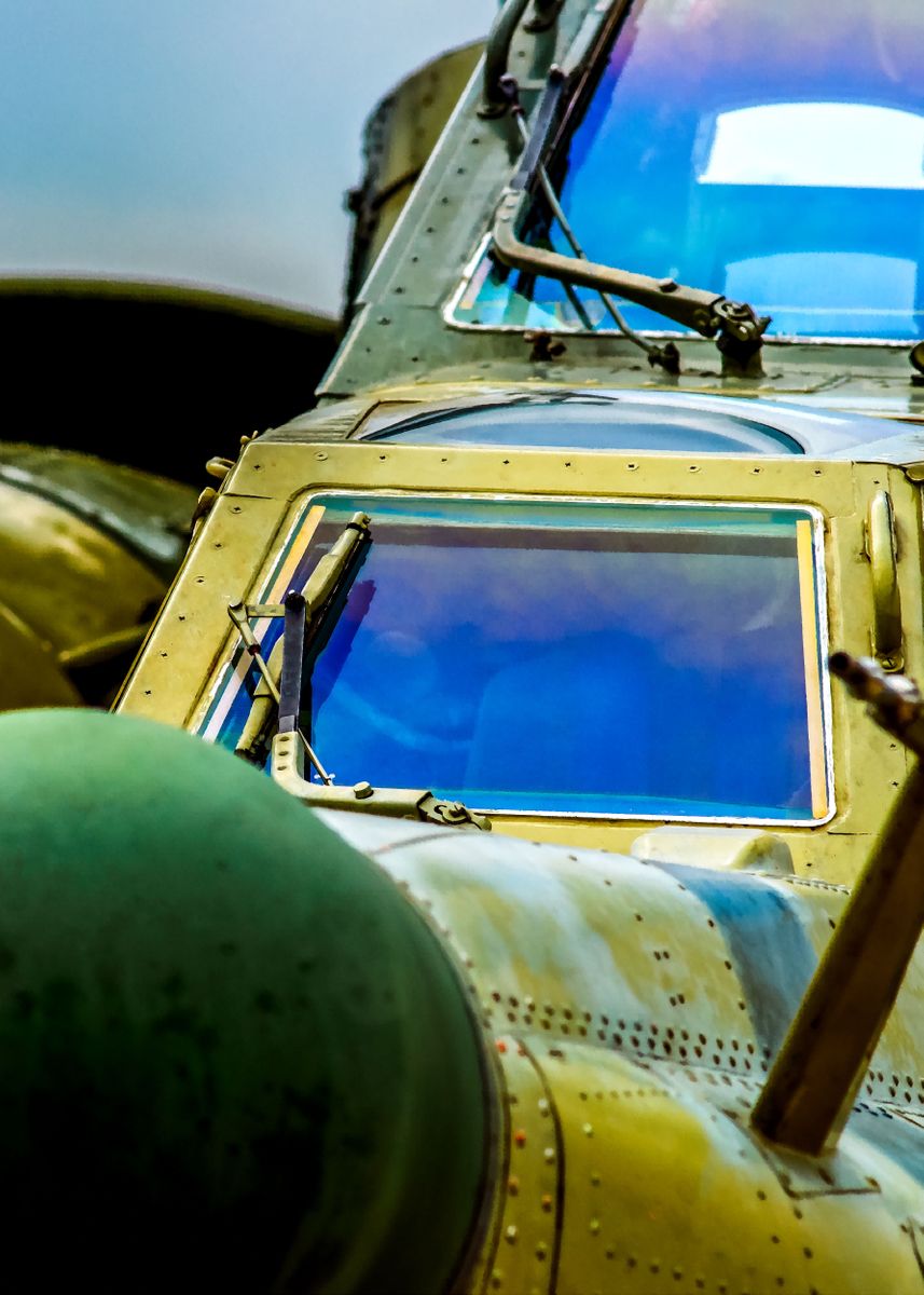 'Armored Helicopter Cockpit' Poster, picture, metal print, paint by Art ...