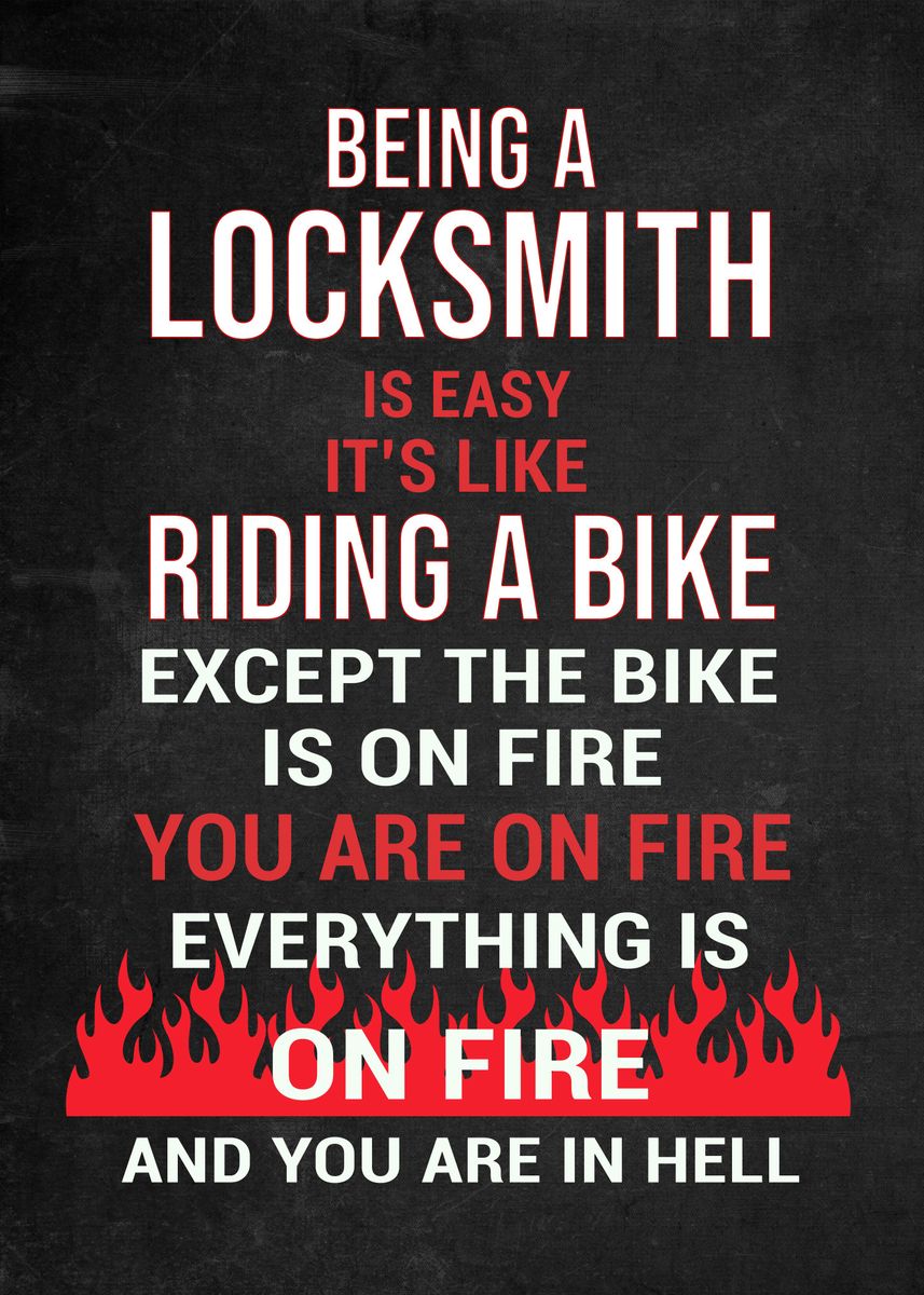 'Locksmith Funny Gift' Poster, picture, metal print, paint by ...