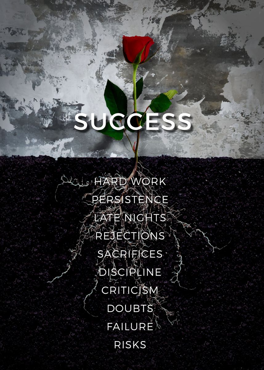 'Rose of Success' Poster, picture, metal print, paint by Conceptual ...