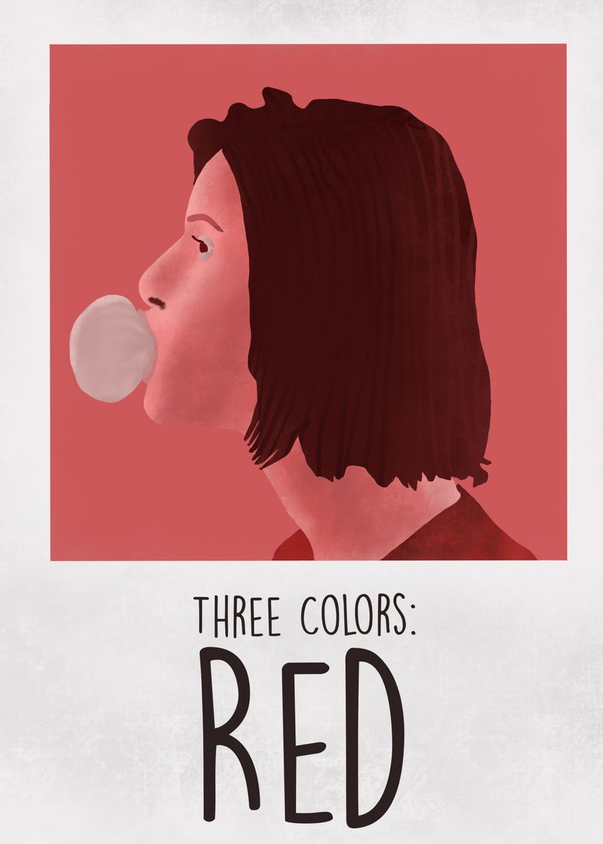 'Three Colors Red' Poster, picture, metal print, paint by Raef Kazi ...