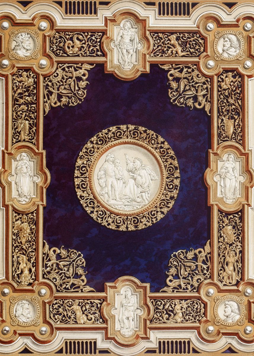 'Bookcover in carved ivory' Poster, picture, metal print, paint by ...