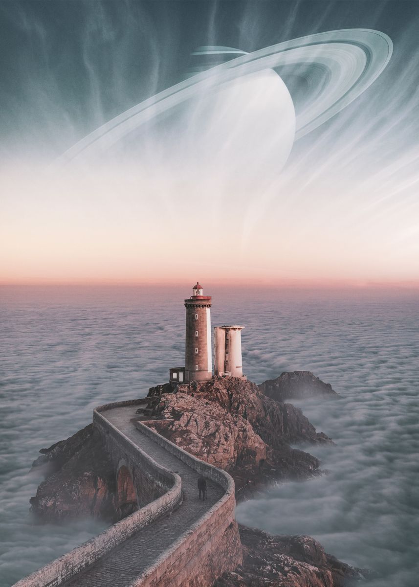 'sky tower' Poster, picture, metal print, paint by Trigonal Art | Displate