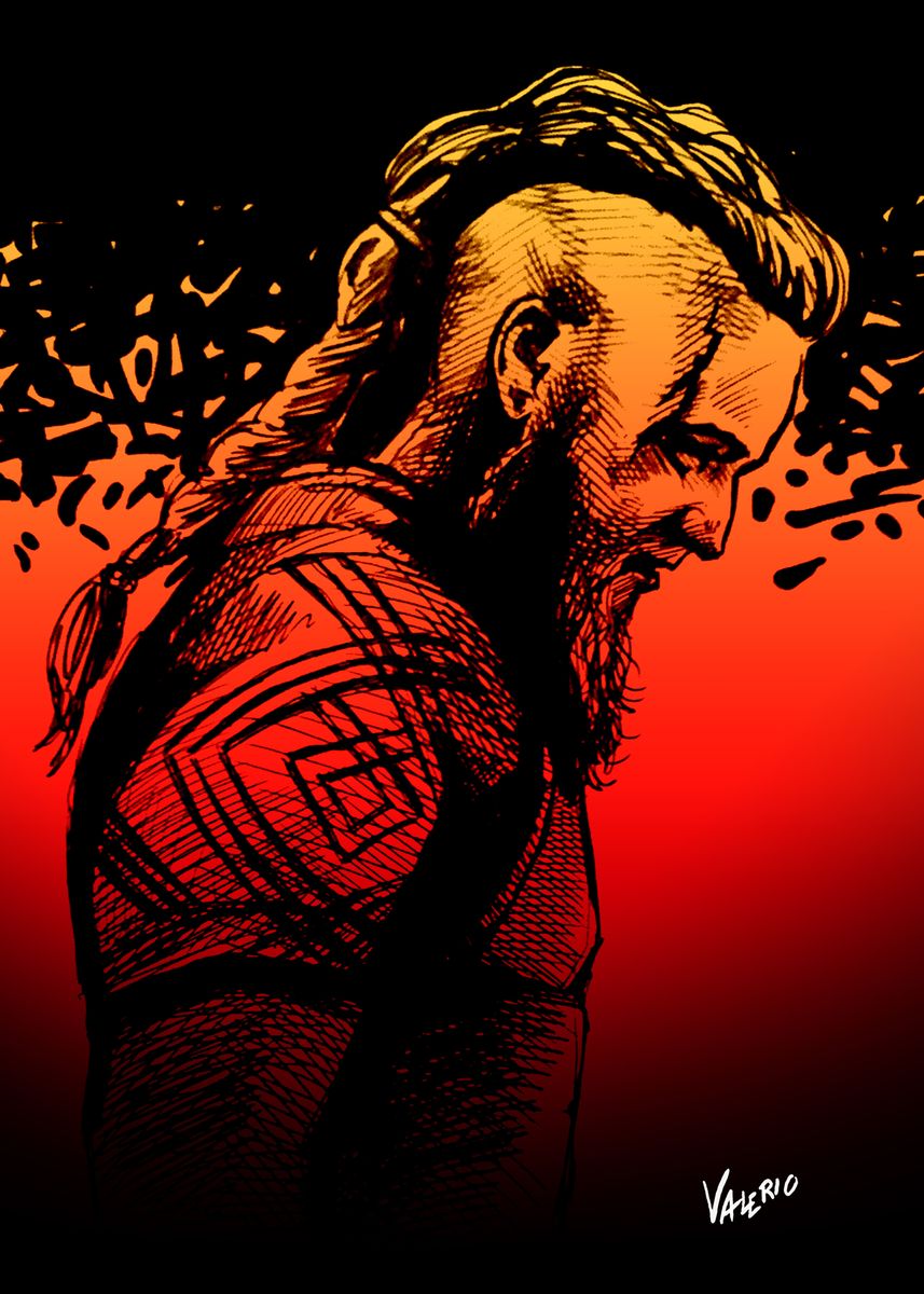 'Ragnar' Poster, picture, metal print, paint by Valerio De Cristofaro ...