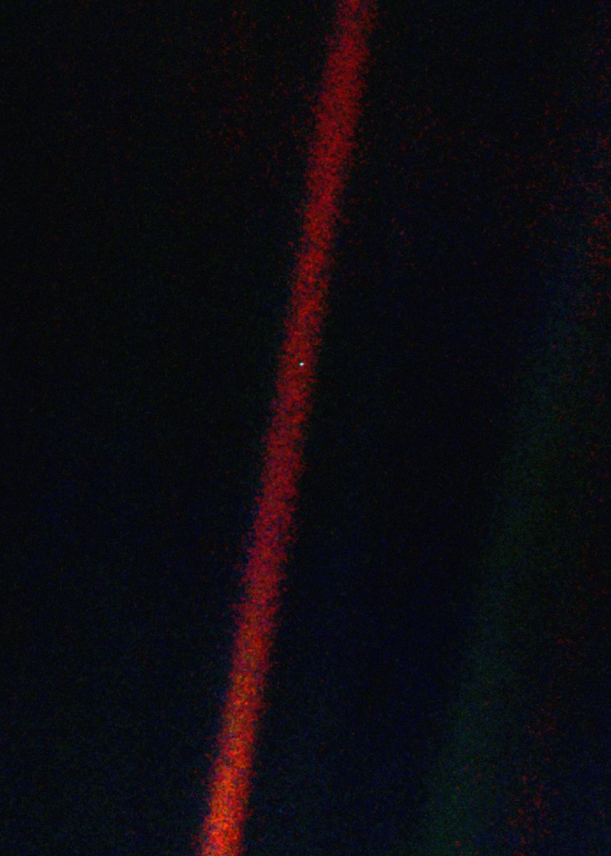 'Pale Blue Dot Voyager 1' Poster, picture, metal print, paint by ...